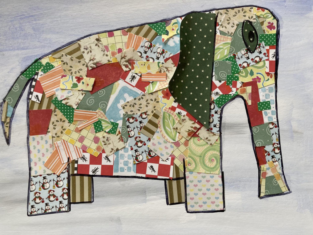 Collage Elephant • SOBA | The Society of Bluffton Artists